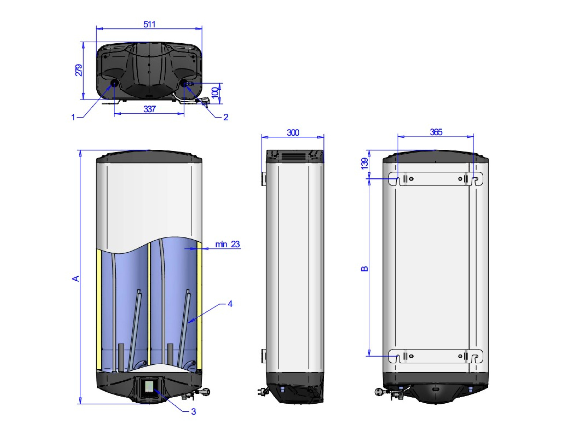 Бойлер ELDOM Galant DRY 60 (DV060DW-W)